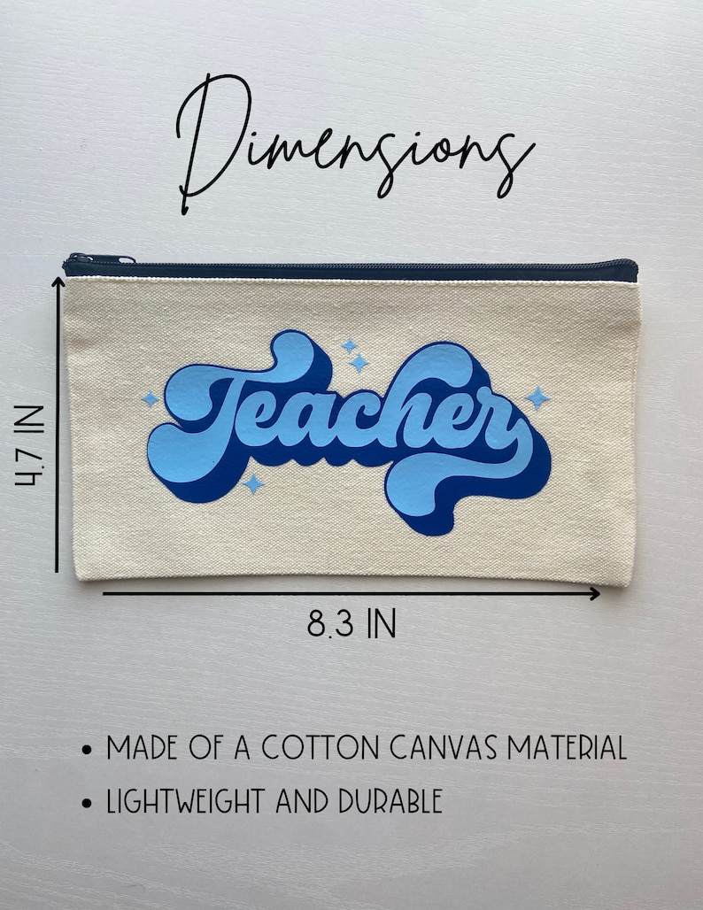 Personalized Teacher Pencil Bag / Custom Back to School Gift / Colorful ...