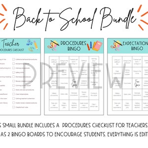 Back to School Procedures Bundle / Teacher Expectations Checklist ...