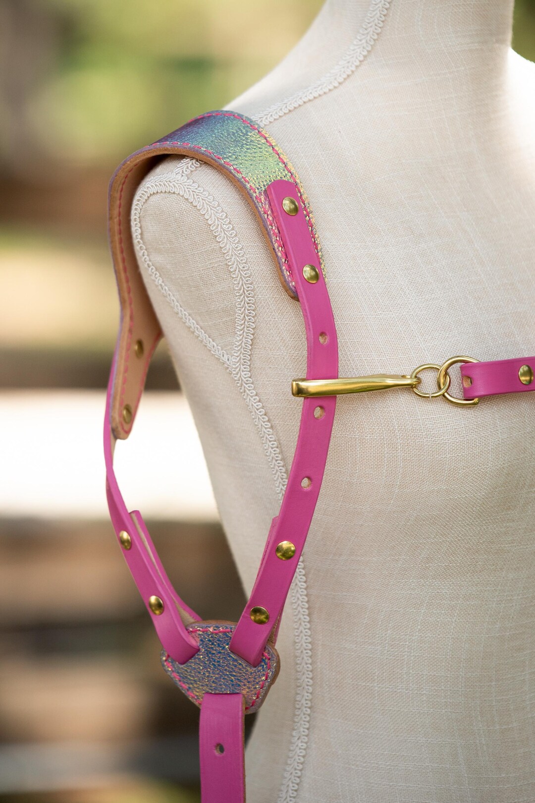 Pink Iridescent Leather Camera Holster - Etsy