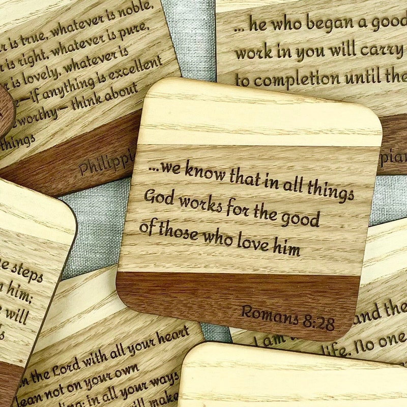 Bible Verse Coasters - Etsy