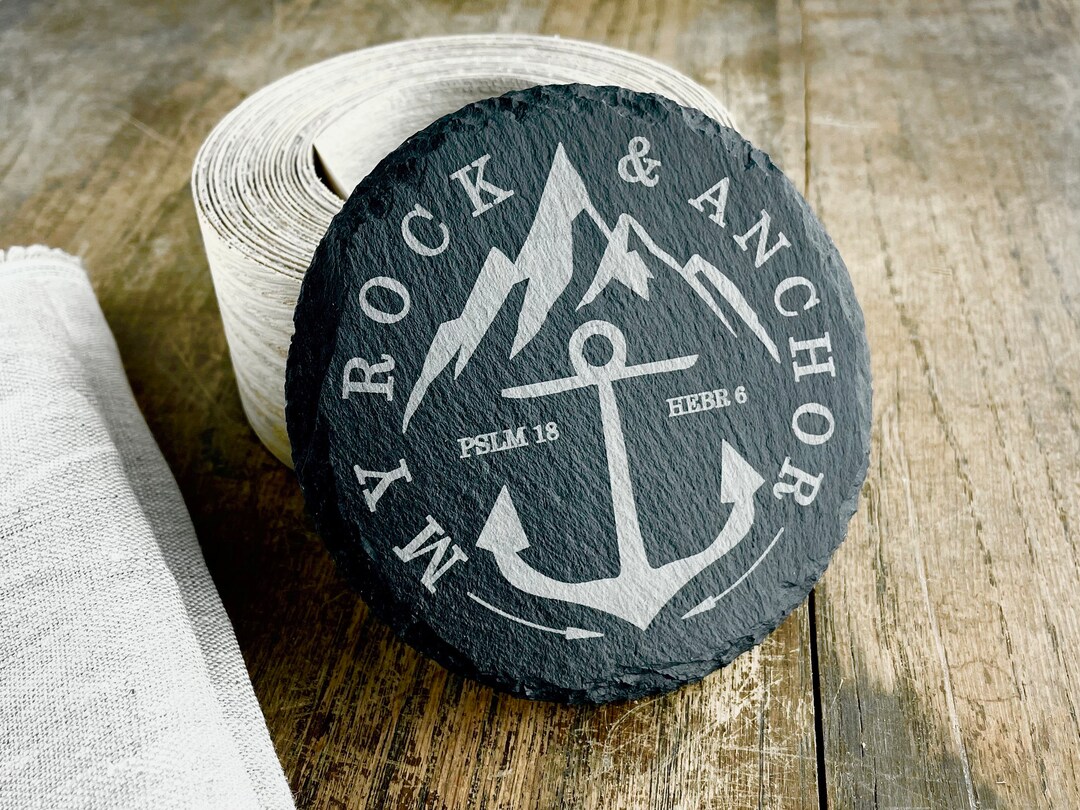 Engraved Slate Coasters | Christian Gift With Bible Verse | Psalm 18 ...