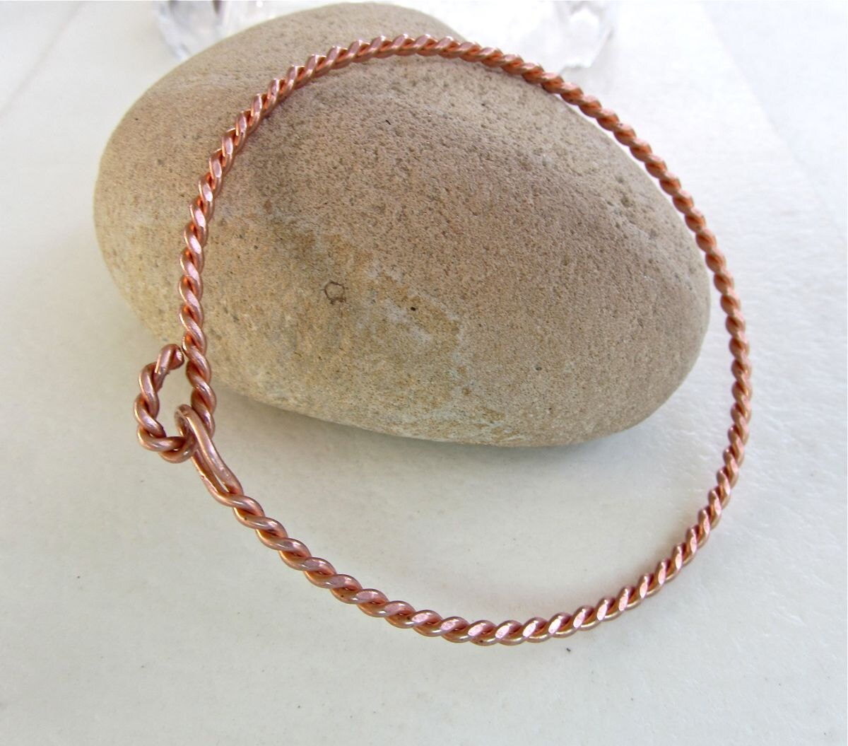Copper Twisted Bangle 2 Bracelets Handmade Wear Them - Etsy
