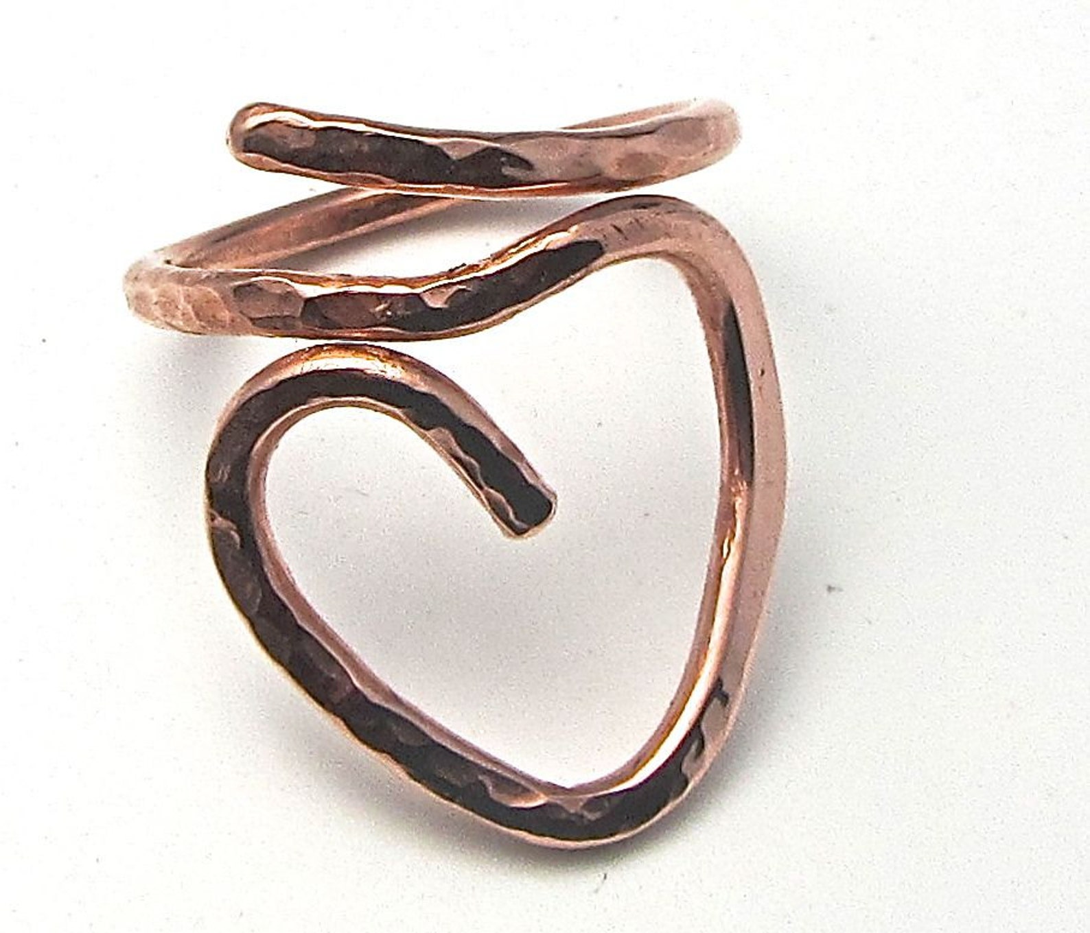 Heart Copper Wire Ring - Original Design - Solid Heavy Copper Wire - Etsy