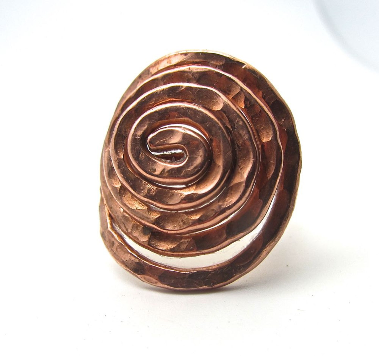 Big Large Bold SOLID Copper Handcrafted RING Hammered and Made to Order ...