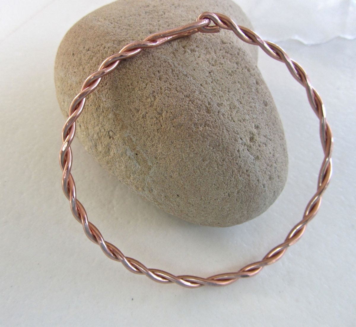 Copper Twisted Bangle 2 Bracelets Handmade Wear Them - Etsy