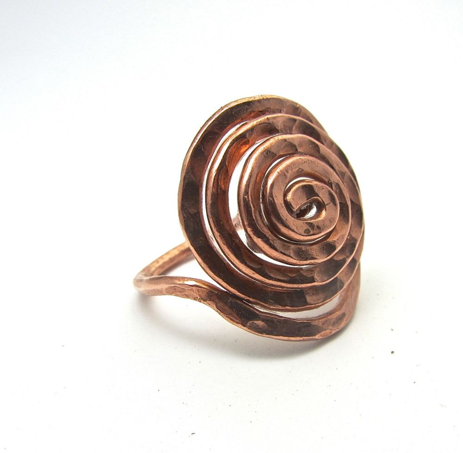 Big Large Bold SOLID Copper Handcrafted RING Hammered and Made to Order ...