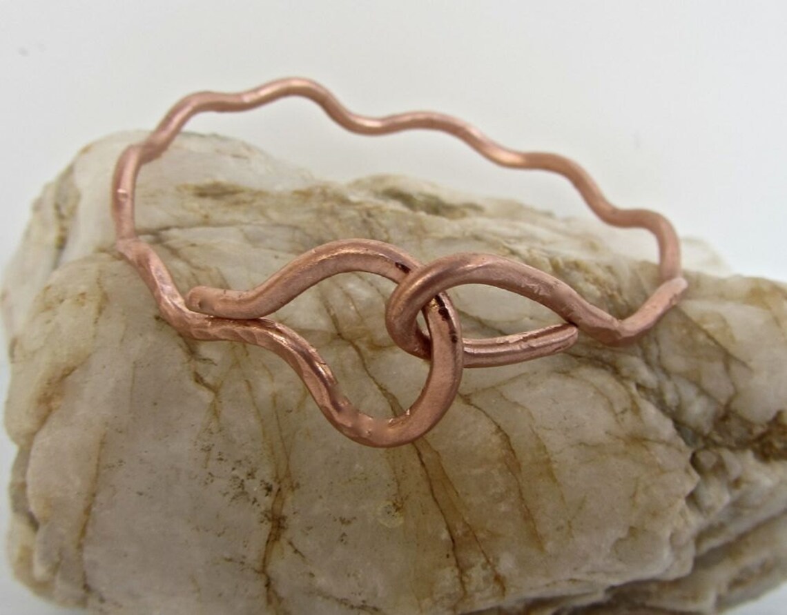 Unusual Bangle Copper Twisted Handcrafted Bracelet - Etsy