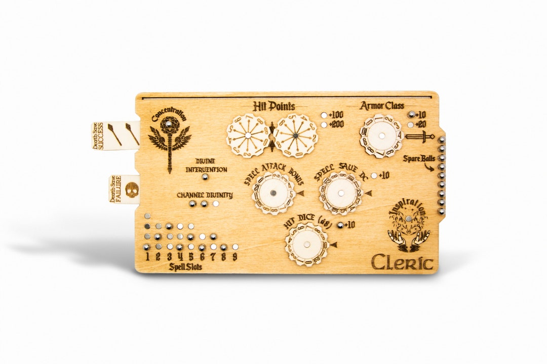 Dnd Character Tracker Cleric Etsy