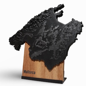 Mallorca 3D Map - Topographic Map of Mallorca - Etsy
