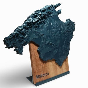 Mallorca 3D Map - Topographic Map of Mallorca - Etsy