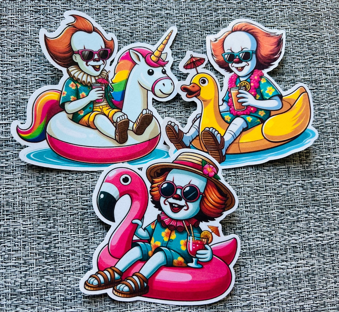 Pennywise Sticker | Horror Stickers | Cute Horror Sticker | Clown - Etsy