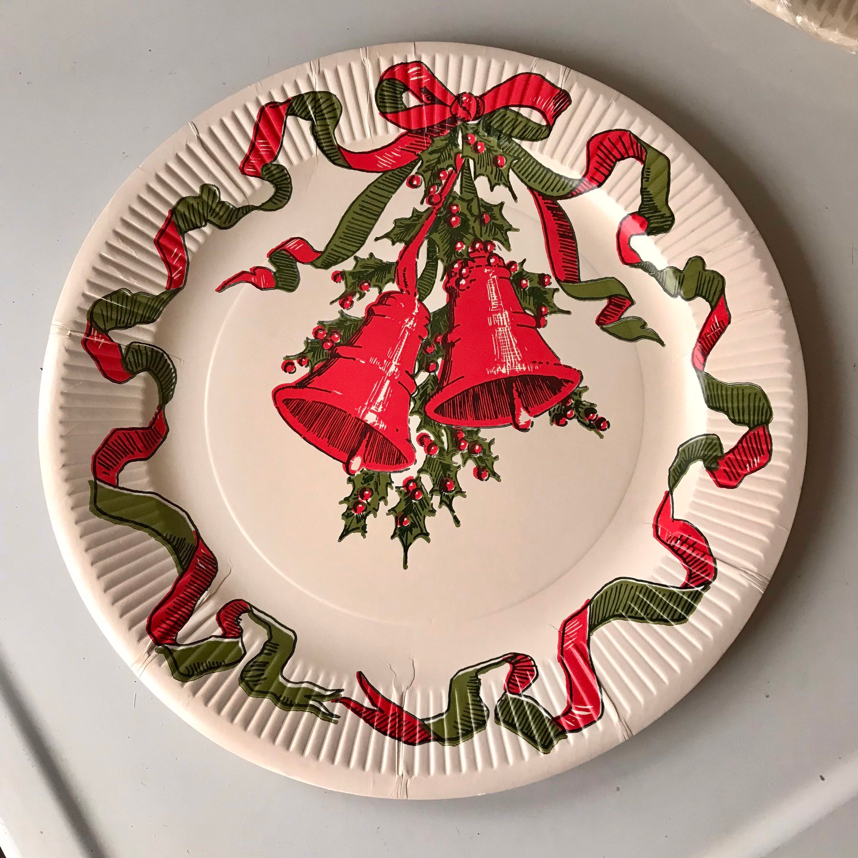 Large Traditional 1950’s Vintage Christmas Paper Plate. Made by the ...