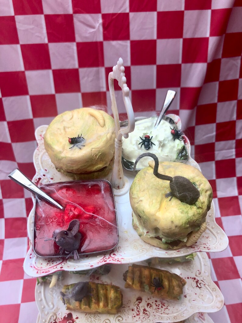 Horror Food Prop | Abandoned Afternoon Tea Prop | Halloween, Horror ...