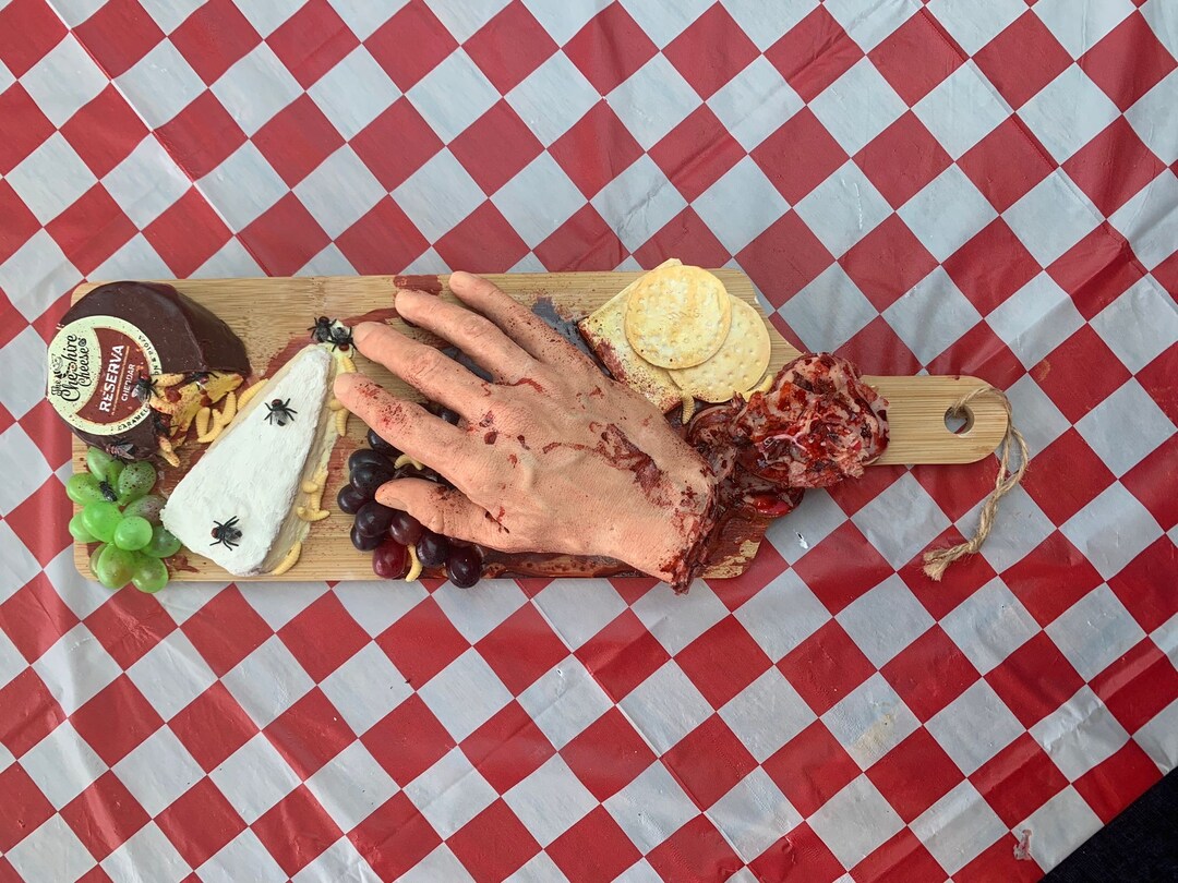 Horror Food Prop | Hand Charcuterie Board | Gory Realistic Halloween ...