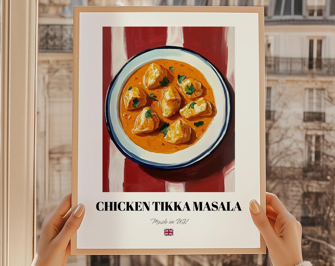 Chicken Tikka Masala Print, English Food Wall Art - Etsy