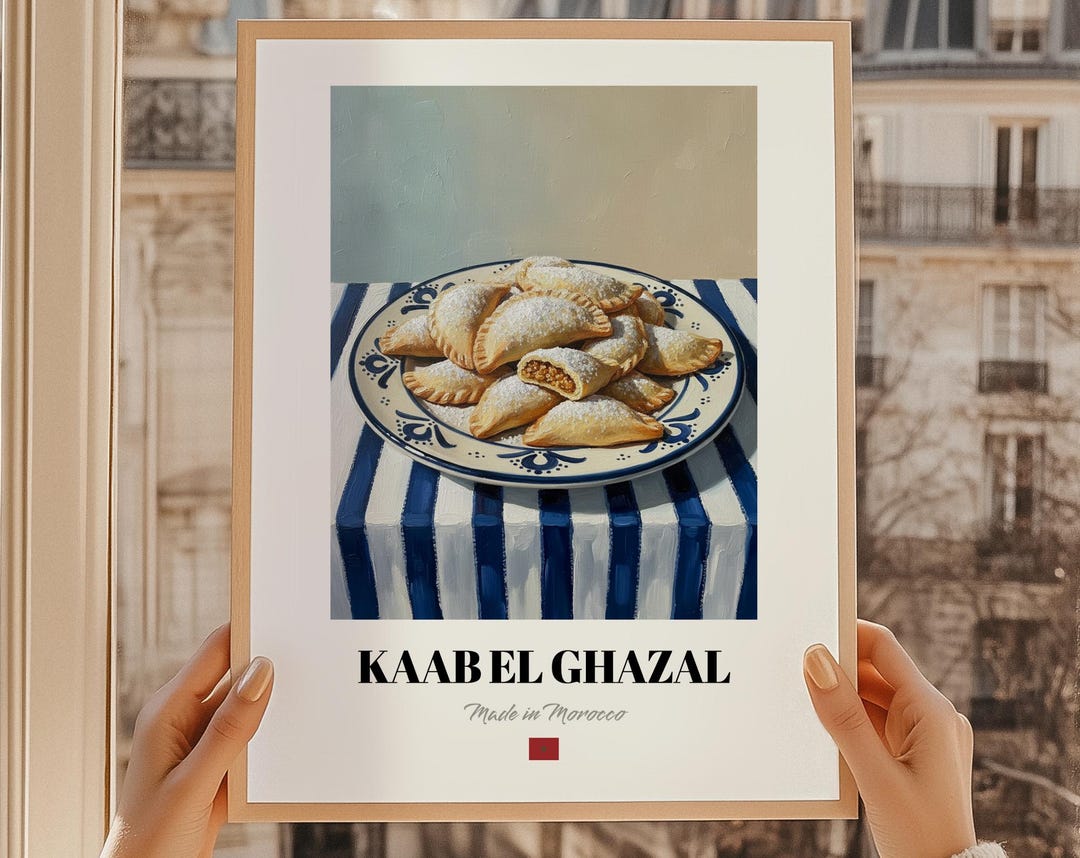 Kaab El Ghazal Retro Kitchen Print Poster, Moroccan Food Wall Art - Etsy UK