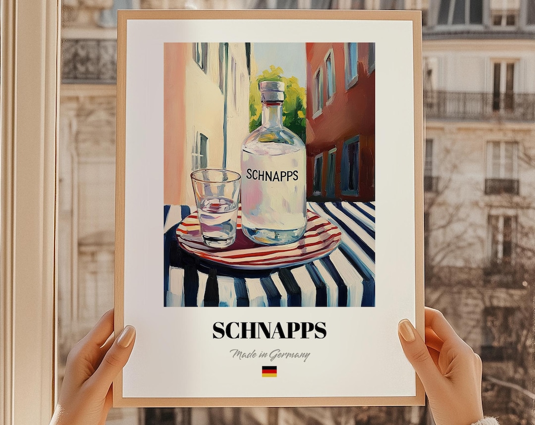 German Schnapps Art Print, Bar Decor Poster - Etsy