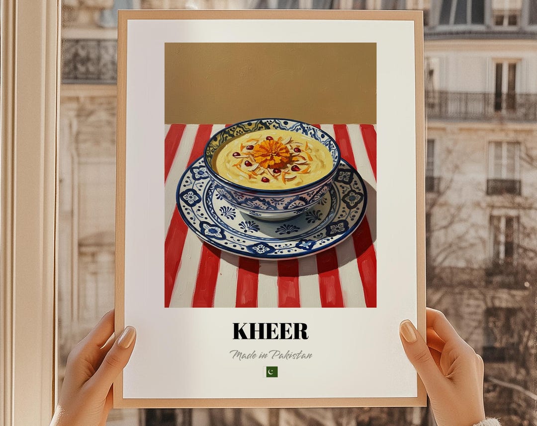 Kheer Retro Kitchen Print Poster, Pakistani Food Wall Art - Etsy