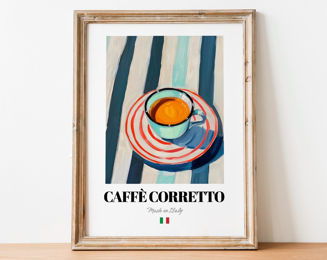 Vintage Caffè Corretto Poster: Italian Tradition Art for Culinary ...