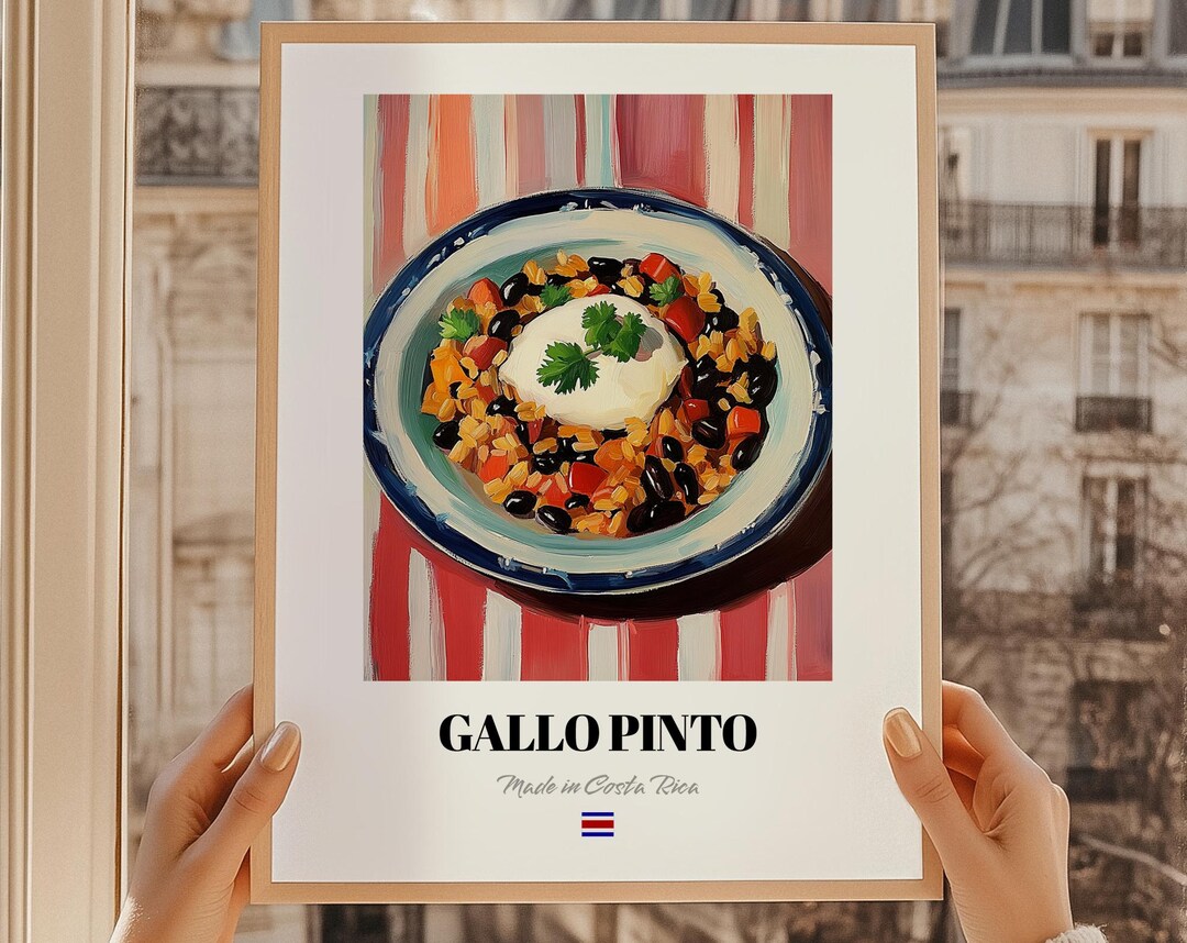 Gallo Pinto Print, Costa Rican Food Art, Kitchen Decor - Etsy
