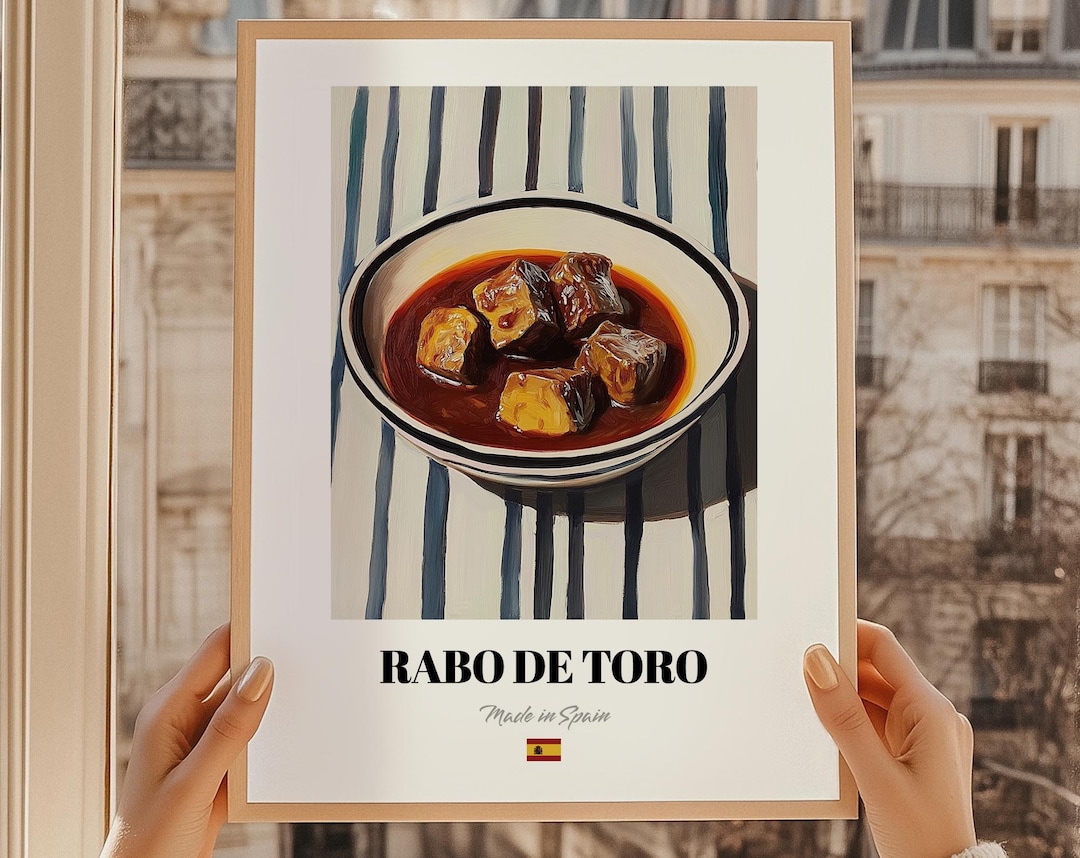 Rabo De Toro, Spanish Food Wall Art, Large Oil Painting, Meal Sticker ...