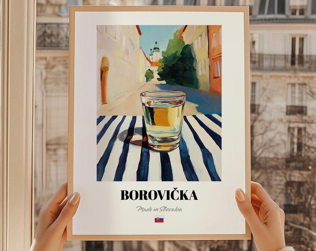 Borovička Slovak Spirit Art Print, Slovakia Bar Decor - Etsy