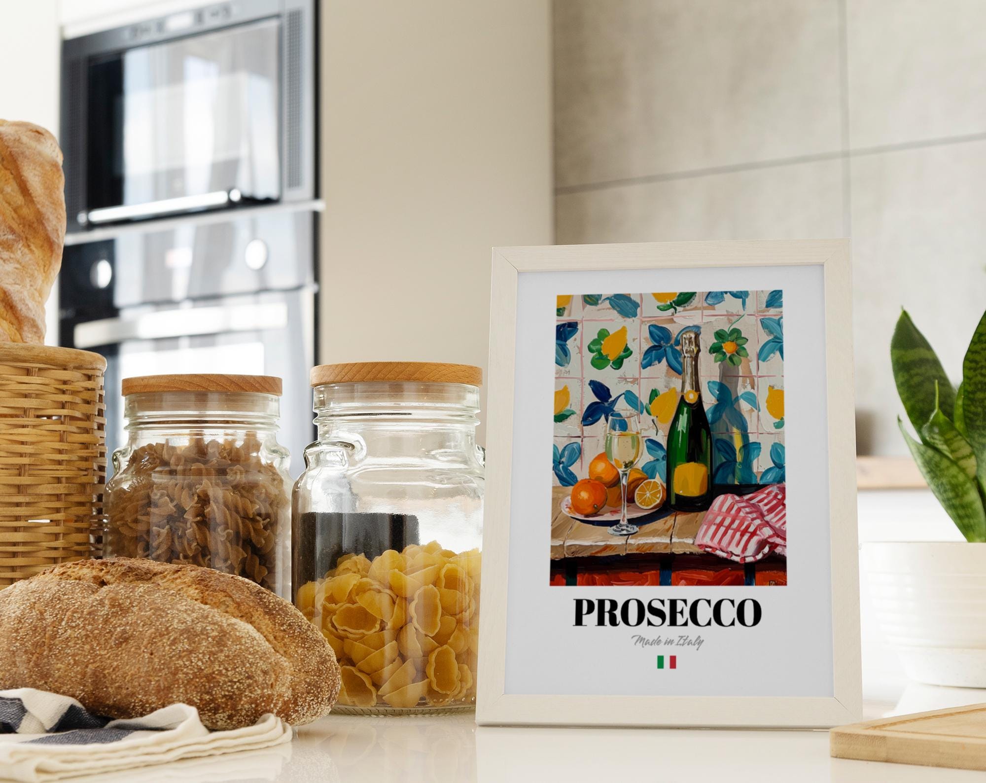 Vintage Prosecco Glass Print Poster: Italian Bubbles Art for Culinary ...