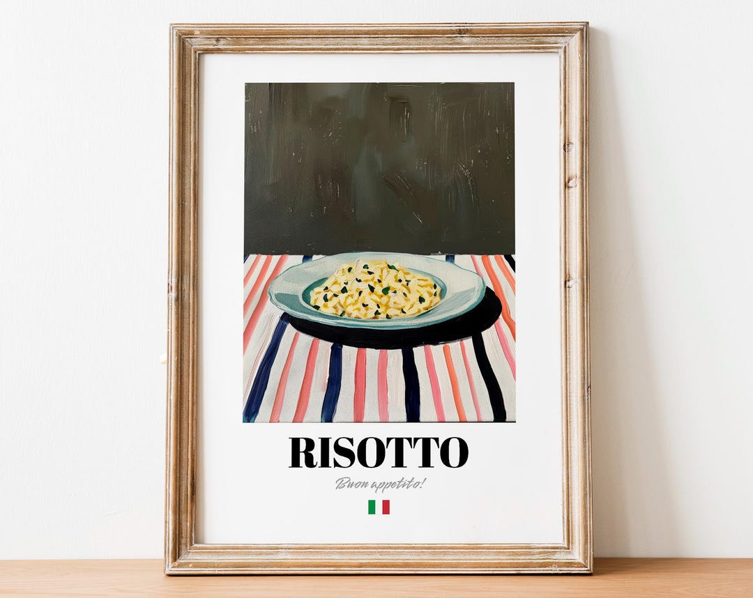 Italian Risotto Poster: Comfort Food Art for Restaurant and Café Walls ...