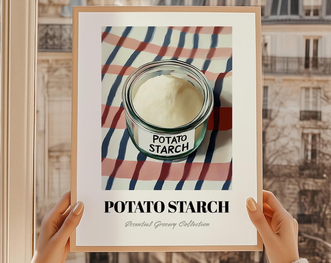 Potato Starch Print, Groceries Kitchen Wall Art - Etsy
