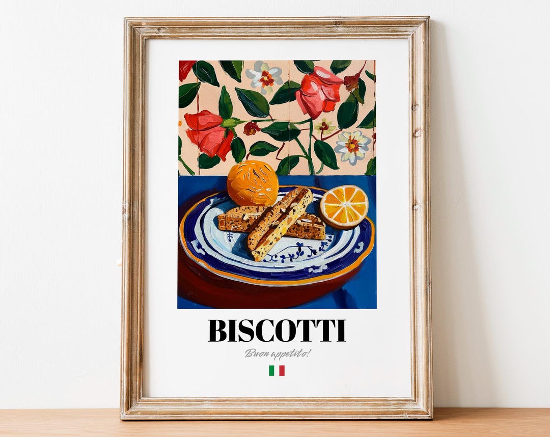 Italian Biscotti Poster: Café Wall Art With a Biscuit Twist - Etsy