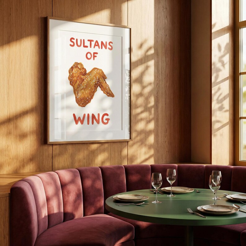 Chicken Wing Wall Art Poster, Funny Bbq Print, Music Humor Canvas - Etsy UK