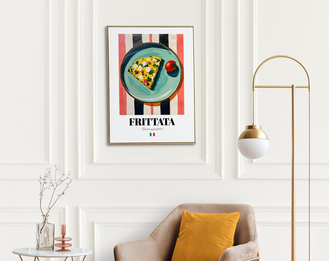 Italian Frittata Poster: Modern Foodie Wall Art for Restaurants and ...