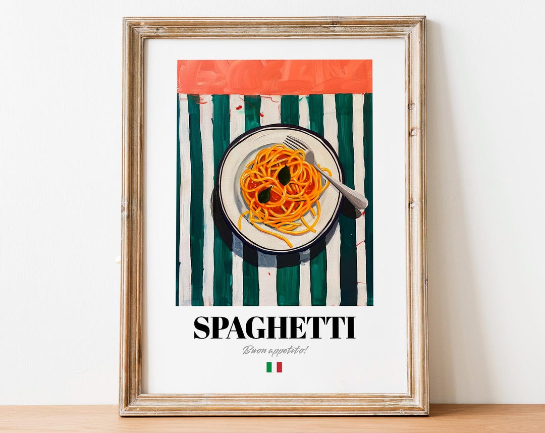 Vintage Spaghetti Art: Noodle Dish Decor With an Italian Flair - Etsy