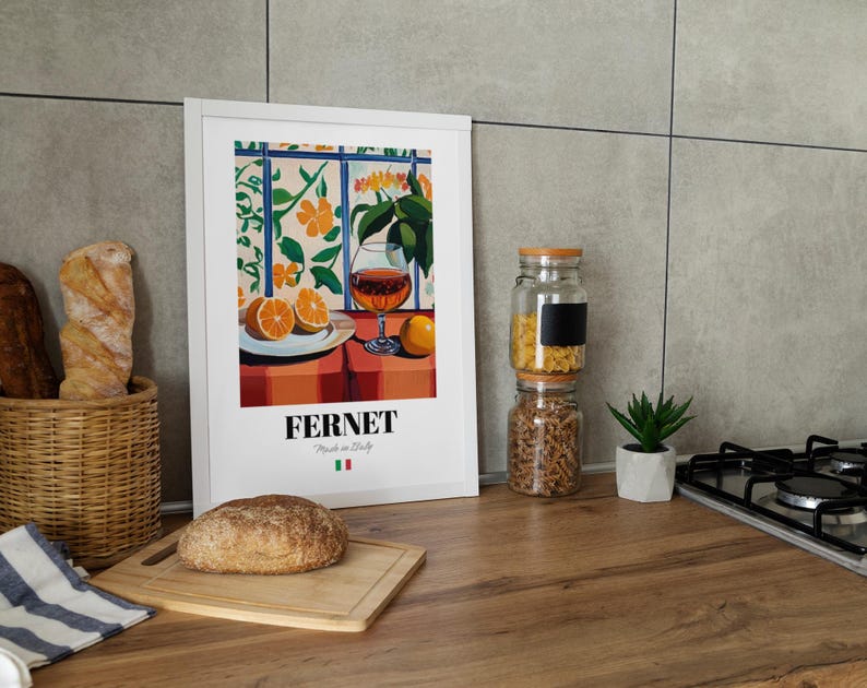 Fernet Wall Art Print Poster: Vintage Aperitif Artwork for Home Bars - Etsy