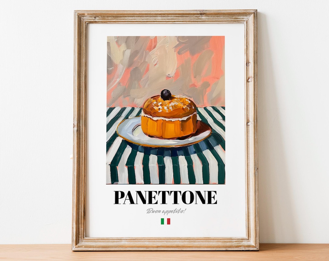 Italian Panettone Poster: Modern Foodie Wall Art for Restaurants and ...