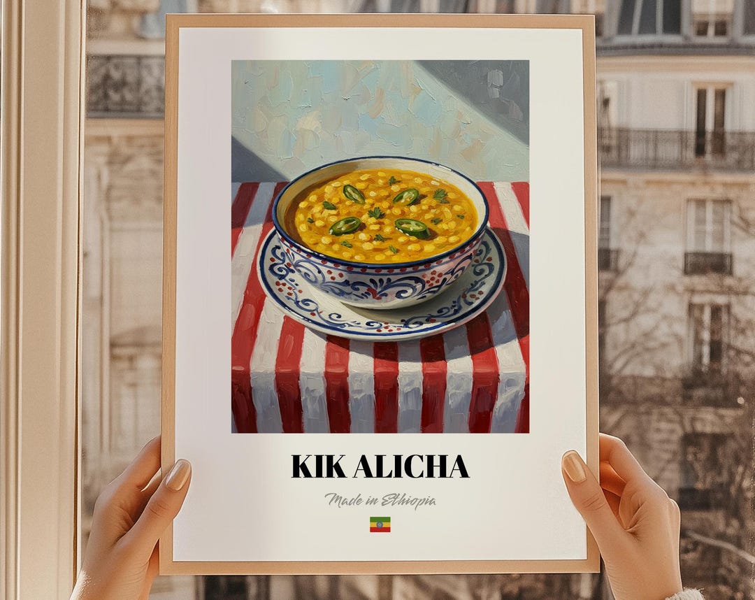 Kik Alicha Retro Kitchen Print Poster, Ethiopian Food Wall Art - Etsy