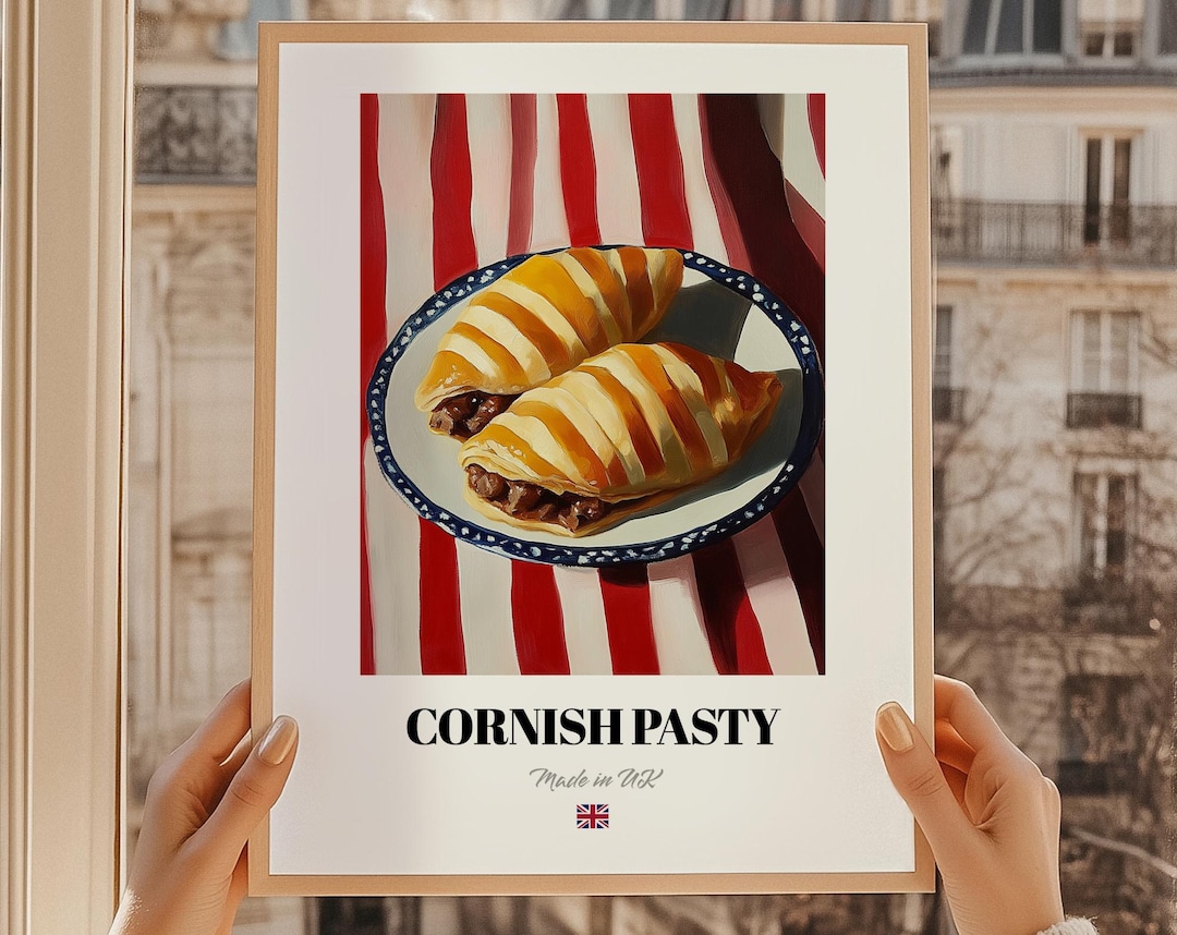 Cornish Pasty Print, English Food Wall Art, Savory Pastry Decor - Etsy
