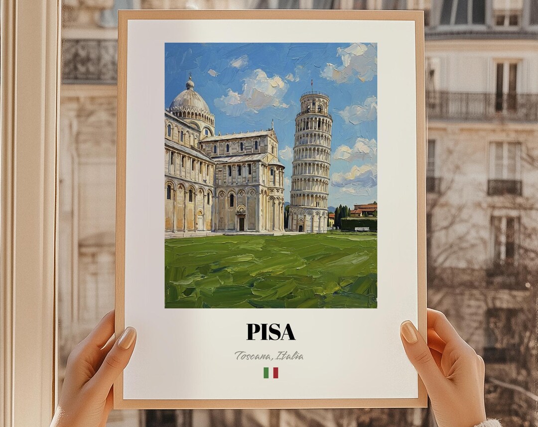 Pisa Toscana Italia Wall Art, Oil Painting Reproduction Print Poster - Etsy