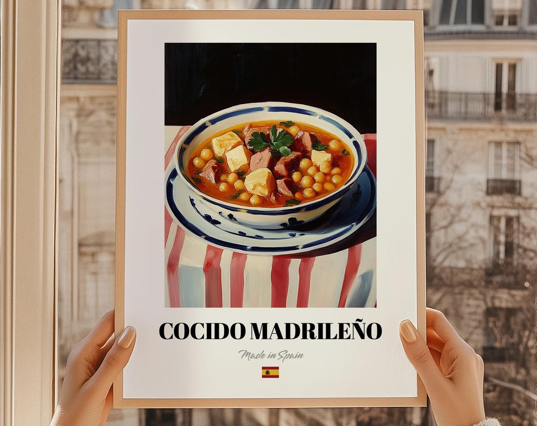 Cocido Madrileño Print, Spanish Food Poster, Kitchen Wall Art - Etsy