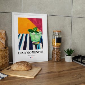 Diabolo Menthe Print: Retro French Beverage Poster - Etsy