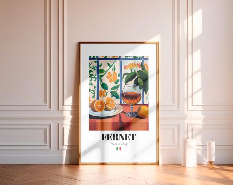 Fernet Wall Art Print Poster: Vintage Aperitif Artwork for Home Bars - Etsy