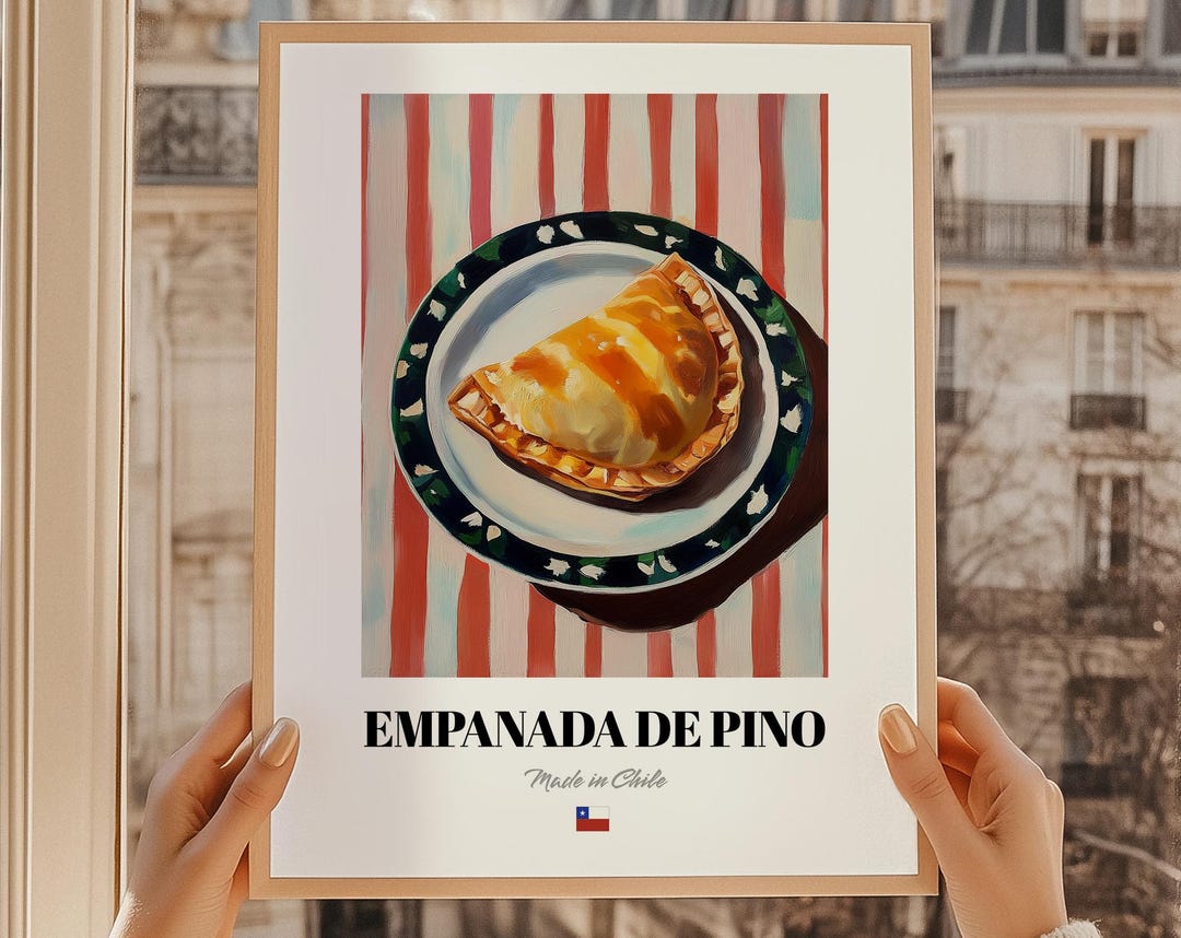 Empanada De Pino Print, Chilean Food Poster, Cuisine Wall Art - Etsy