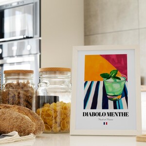 Diabolo Menthe Print: Retro French Beverage Poster - Etsy