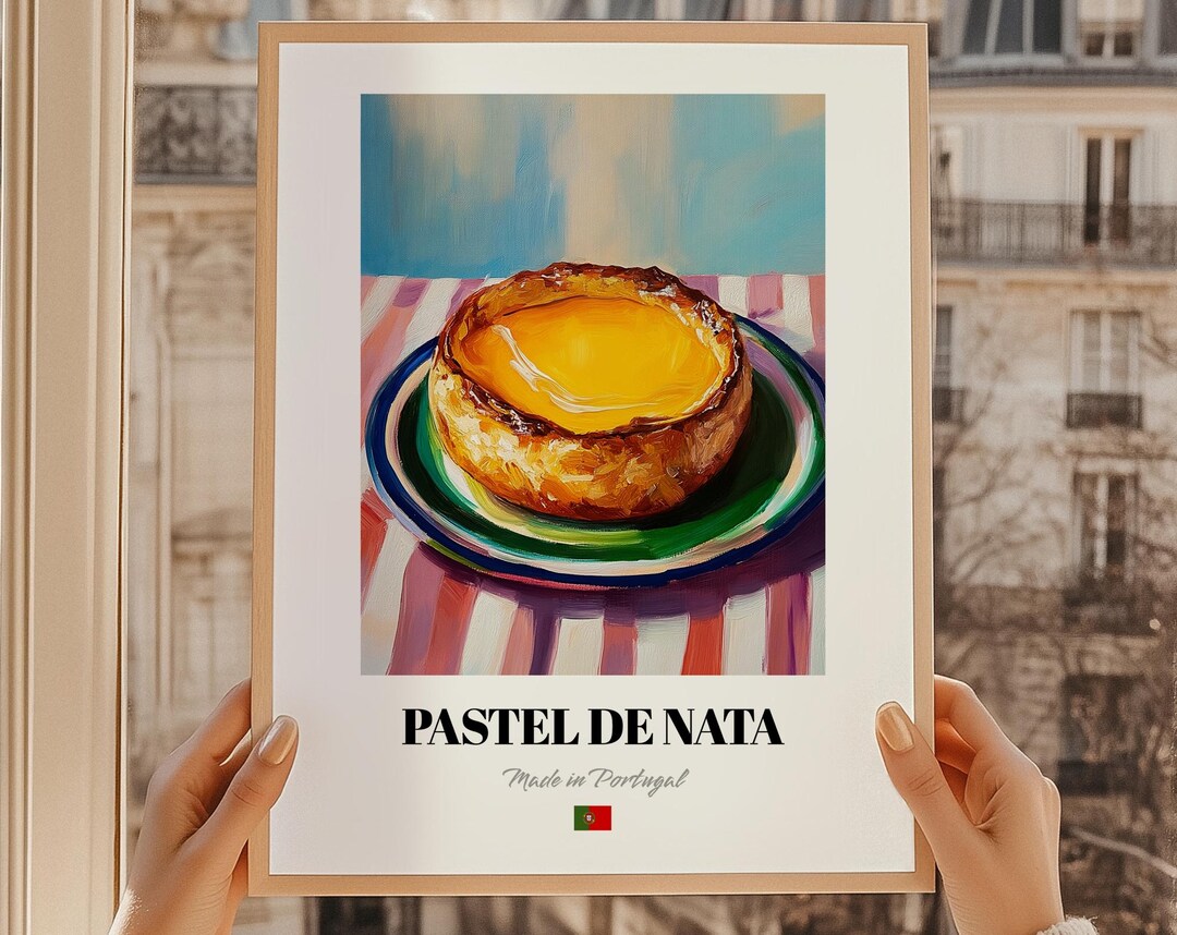 Pastel De Nata Poster, Portuguese Kitchen Wall Art, Portuguese Dessert ...