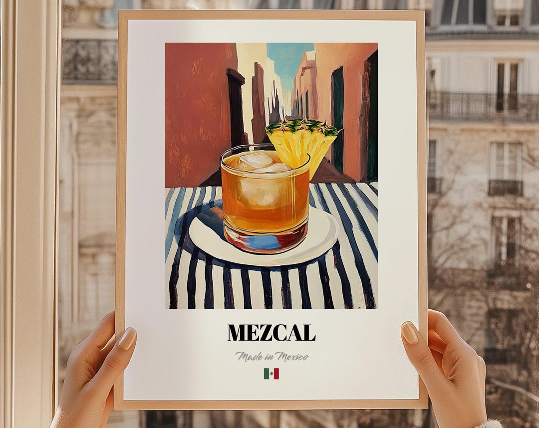 Mezcal, Mexican Cocktail, Mezcal Poster, Mexican Bar Décor, Cocktail ...