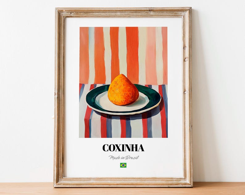 Coxinha Art Print, Brazilian Cuisine Poster - Etsy