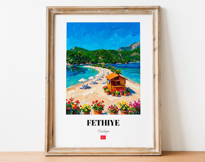 Fethiye Turkey Wall Décor, Oil Painting Reproduction Print Poster - Etsy