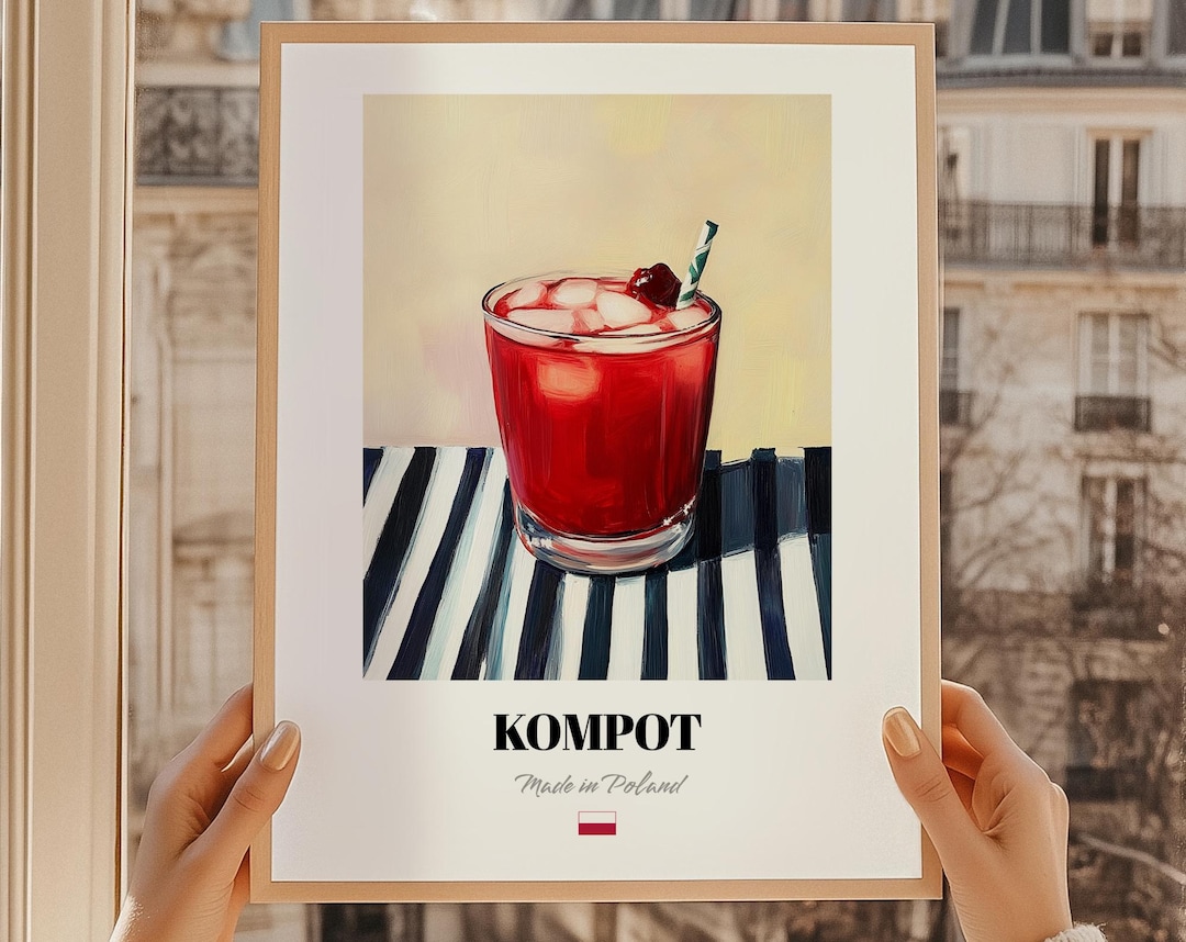 Kompot, Polish Beverage, Kompot Poster, Polish Bar Décor, Beverage Wall ...