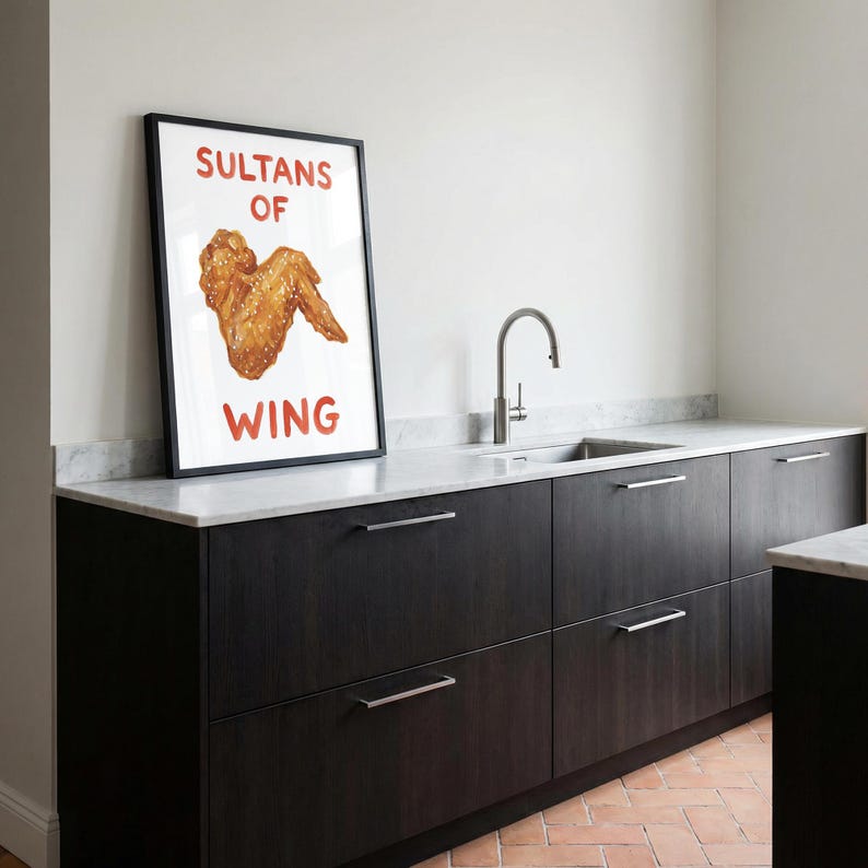 Chicken Wing Wall Art Poster, Funny Bbq Print, Music Humor Canvas - Etsy UK