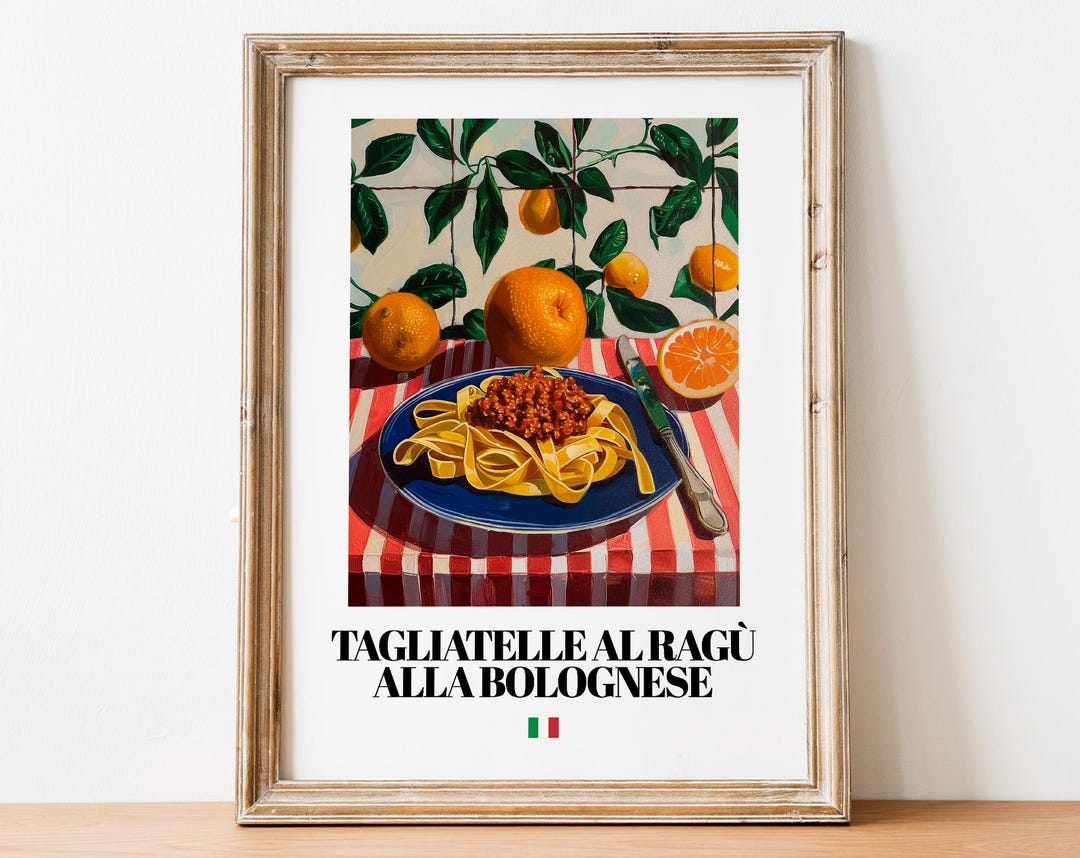 Italian Ragù Poster: Rich Flavor Art for Kitchen and Bistro Walls - Etsy